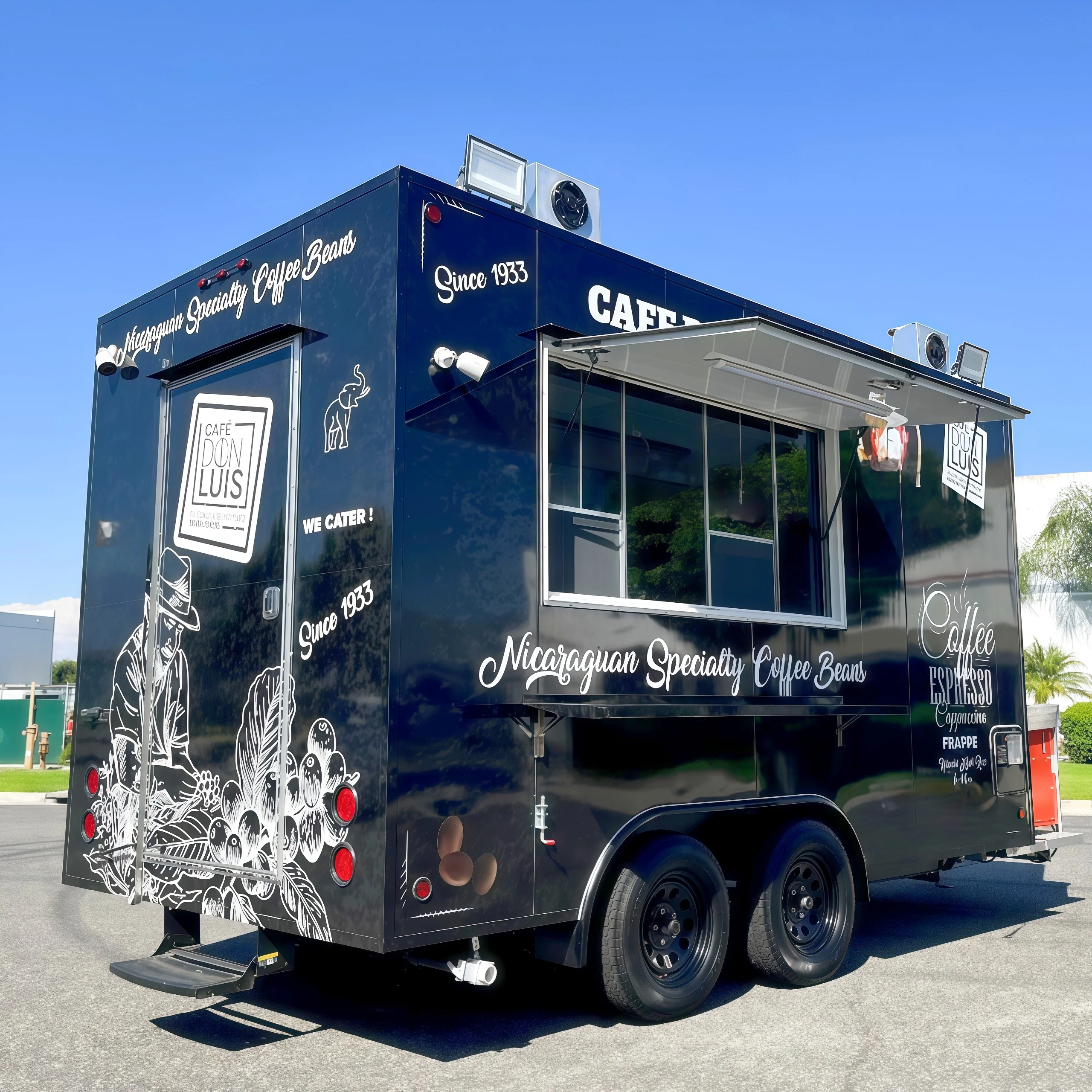 Food Truck Mobile Food Catering Trailer Fully Equipped Outdoor Mobile ...