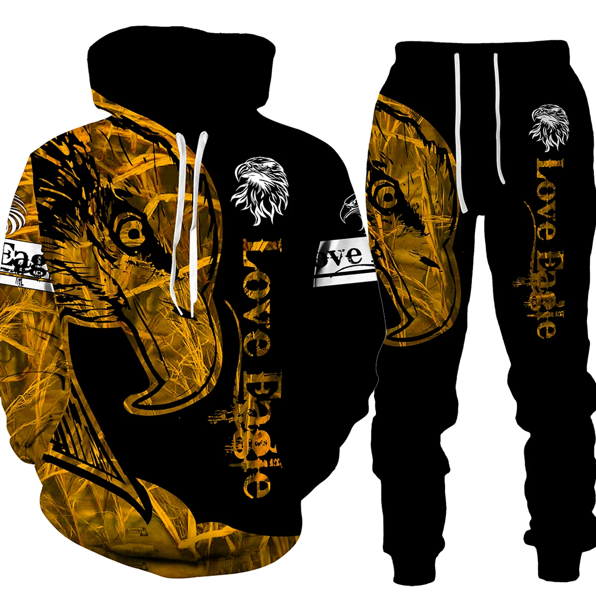 Cool-Men-American-US-Flag-Bald-Eagle-Camouflage-Printed-Sweatshirt ...