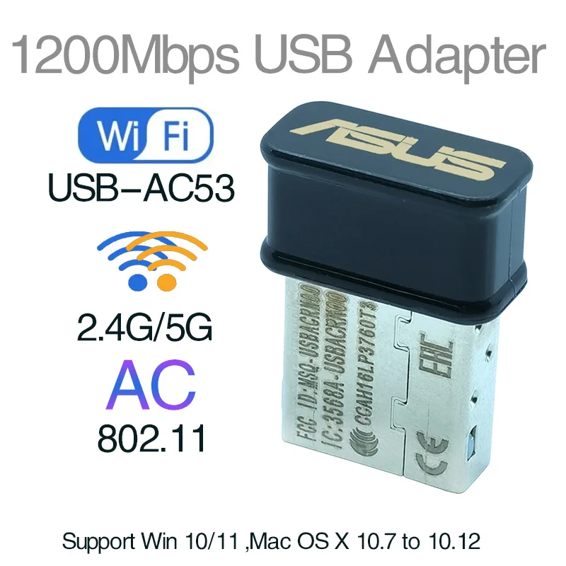 used-1200Mbps-Wireless-USB-WiFi-LAN-Adapter-Dongle-Dual-Band-2-4G-5Ghz ...
