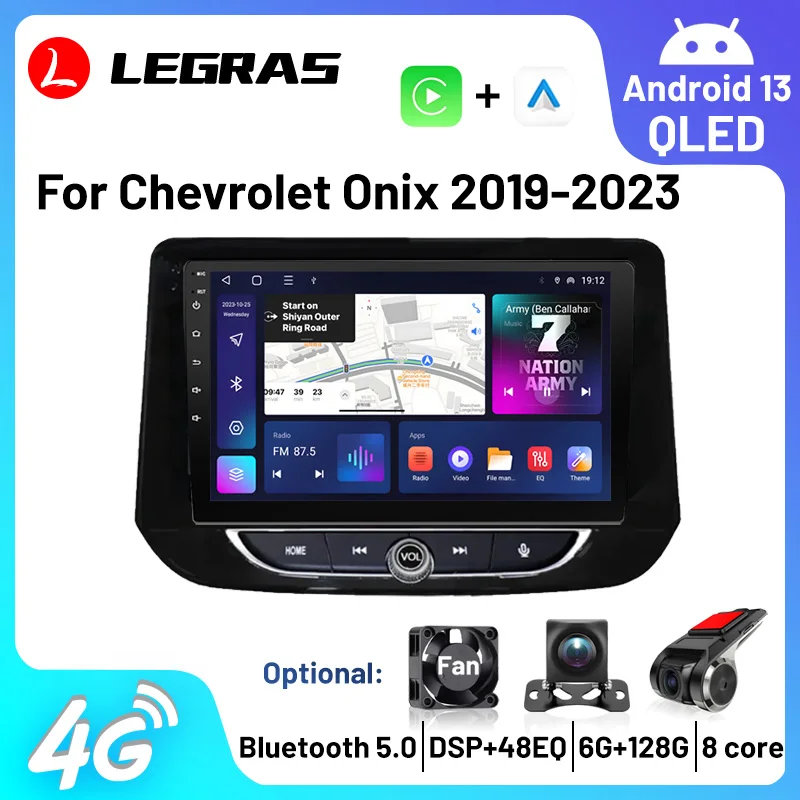 2Din-Car-Radio-For-Chevrolet-Onix-2019-2023-Wireless-Carplay-Android-13-Multimedia-Stereo-Player ...