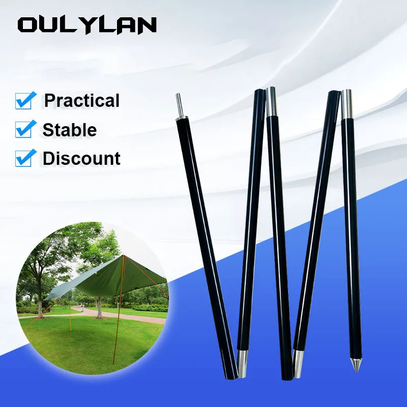 Outdoor-2M-Tarp-Polos-Iron-Stick-Rack-Thicken-Rod-Pole-Camping ...