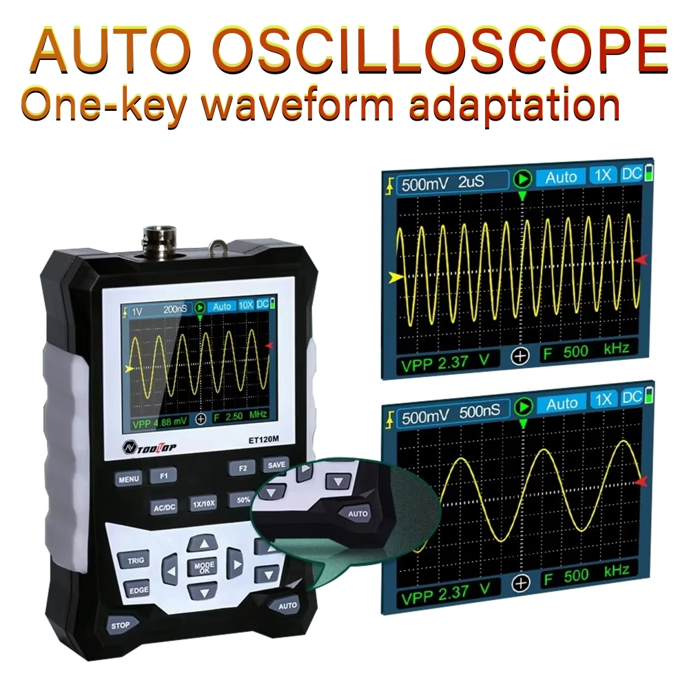 TOOLTOP-ET120M-2-4-Inch-Screen-Digital-Oscilloscope-120MHz-Analog ...