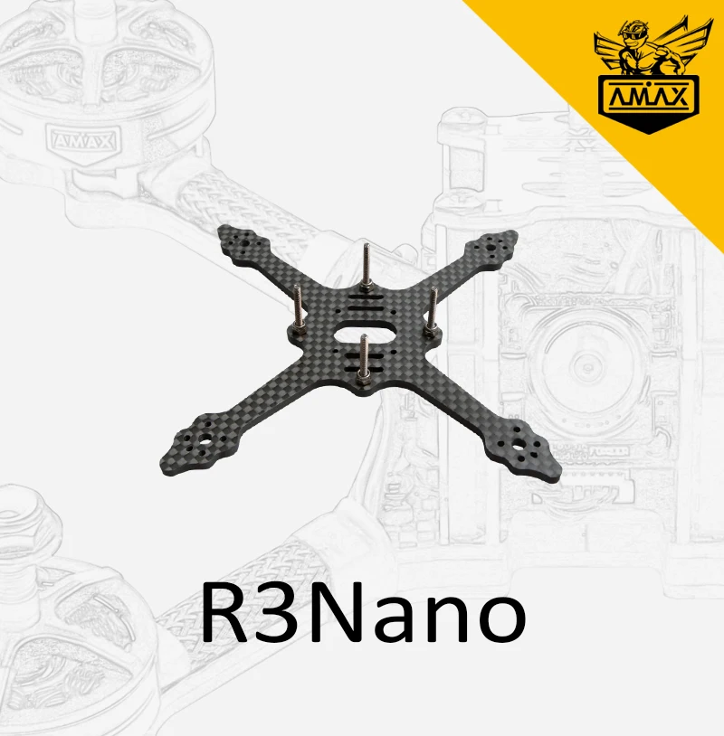 R3Nano-3inch-Uni-body-3mm-Light-Weight-FPV-Toothpick-Drone-Carbon-Frame ...
