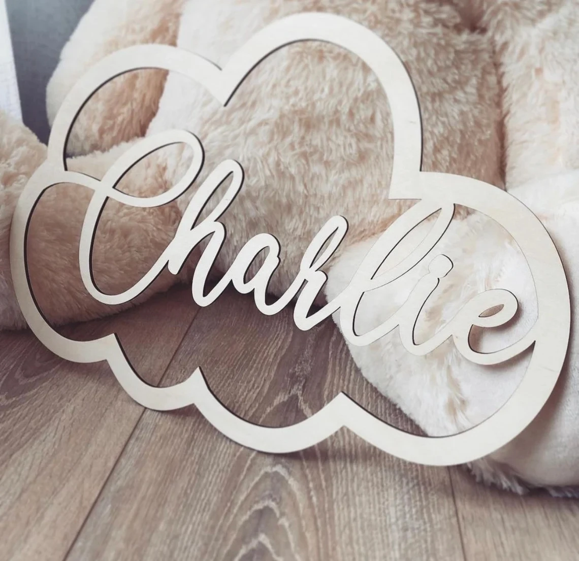 First-name-in-Wood-cloud-I-Birth-gift-customization-deco-room ...