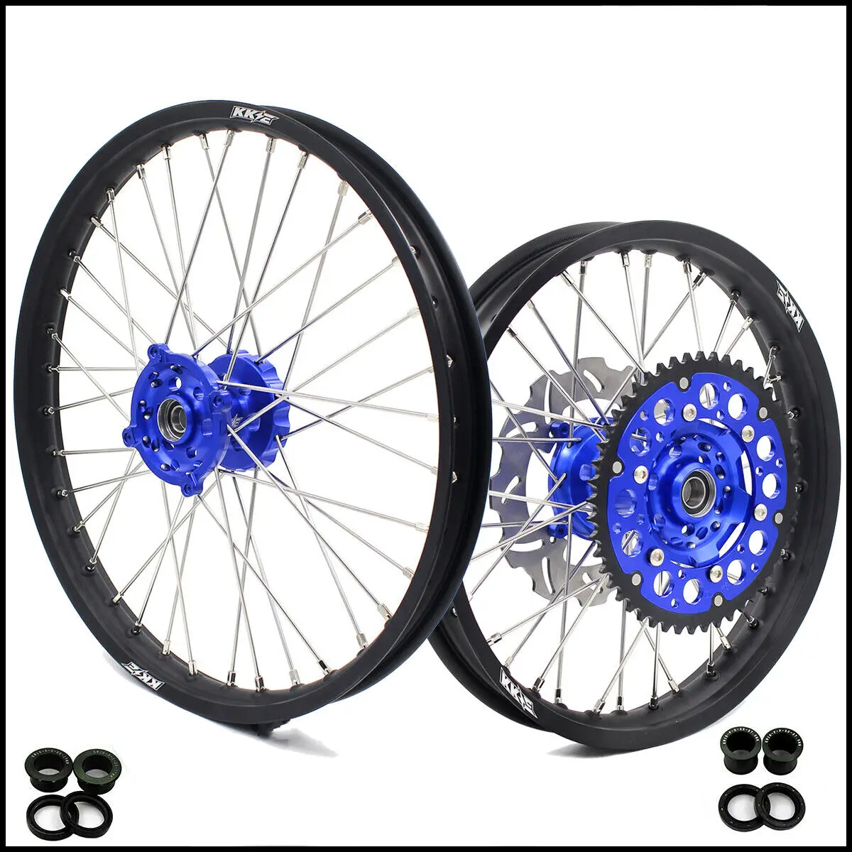 KKE 21/18 COMPLETE ENDURO WHEELS RIMS SET FOR KAWASAKI KX250F 2015 2019 ...