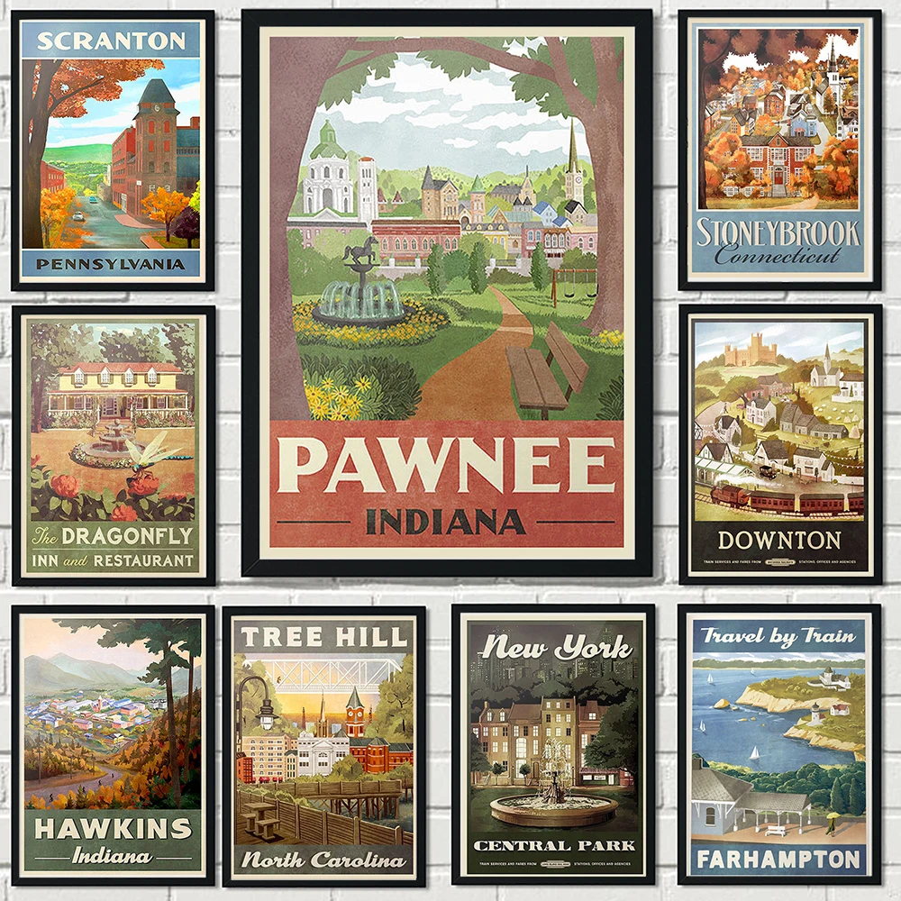 Wall Art | Pawnee | Painting Calligraphy - Vintage Landscape Poster ...