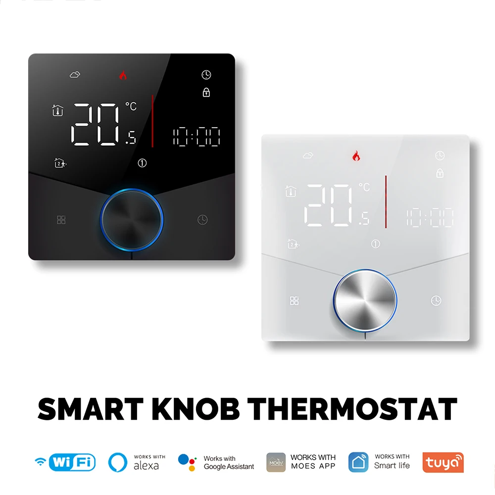 WiFi-Smart-Heating-Knob-Thermostat-LCD-Display-Touch-Screen-Temperature ...