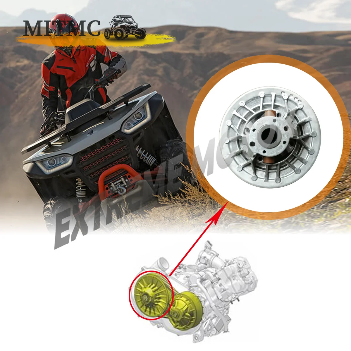 Original-CVT-DRIVEN-CLUTCH-ASSEMBLYF-For-ATV-Segway-Snarler-AT6-CVTech ...