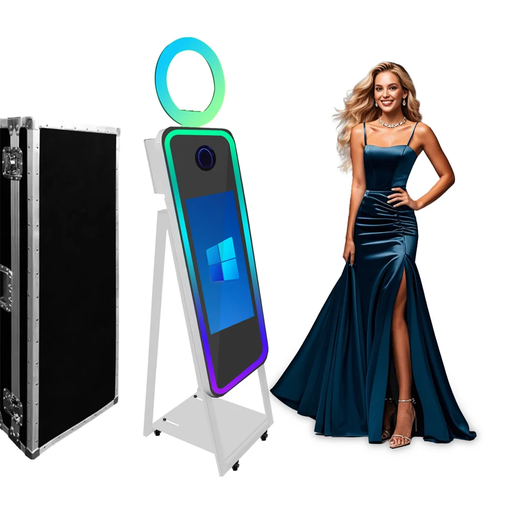 Portable-40-Magic-Mirror-Photo-Booth-with-22-Touch-Screen-Selfie ...