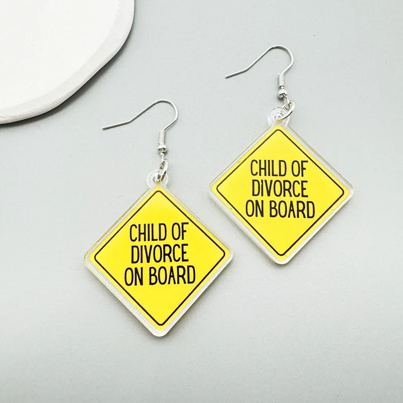Novel-CHILD-OF-DIVORCE-ON-BOARD-Acrylic-Earrings-Cute-and-Creative ...