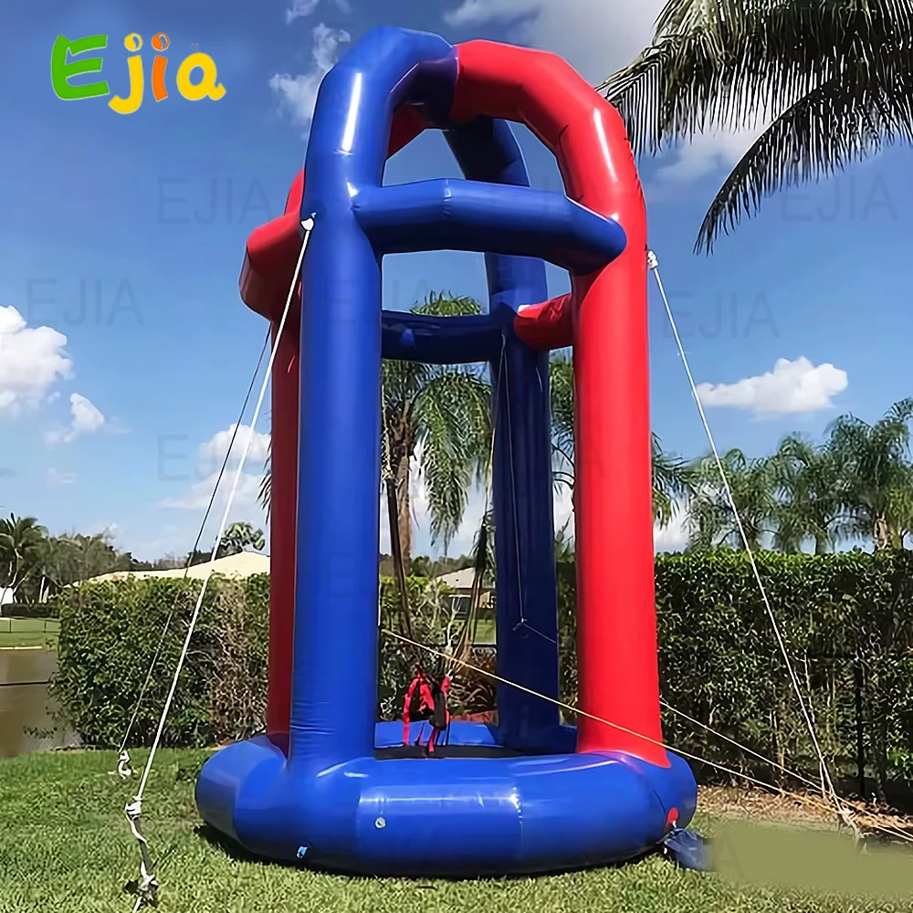 5m High Inflatable Soft Bungee Jumping Trampoline Unisex PVC Challenge ...