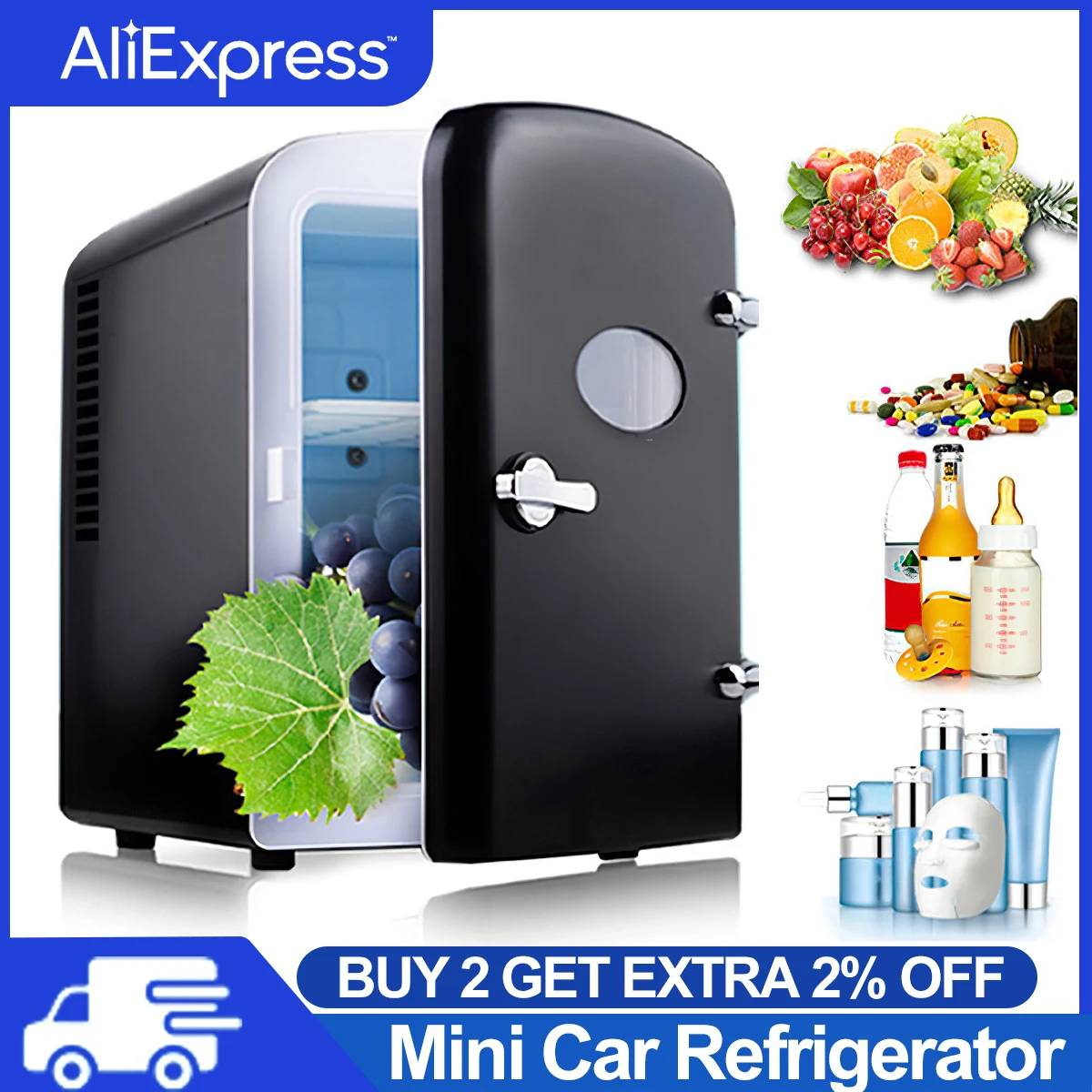 4L-Electric-Car-Refrigerator-Portable-Mini-Fridge-Freezer-Vehicle ...