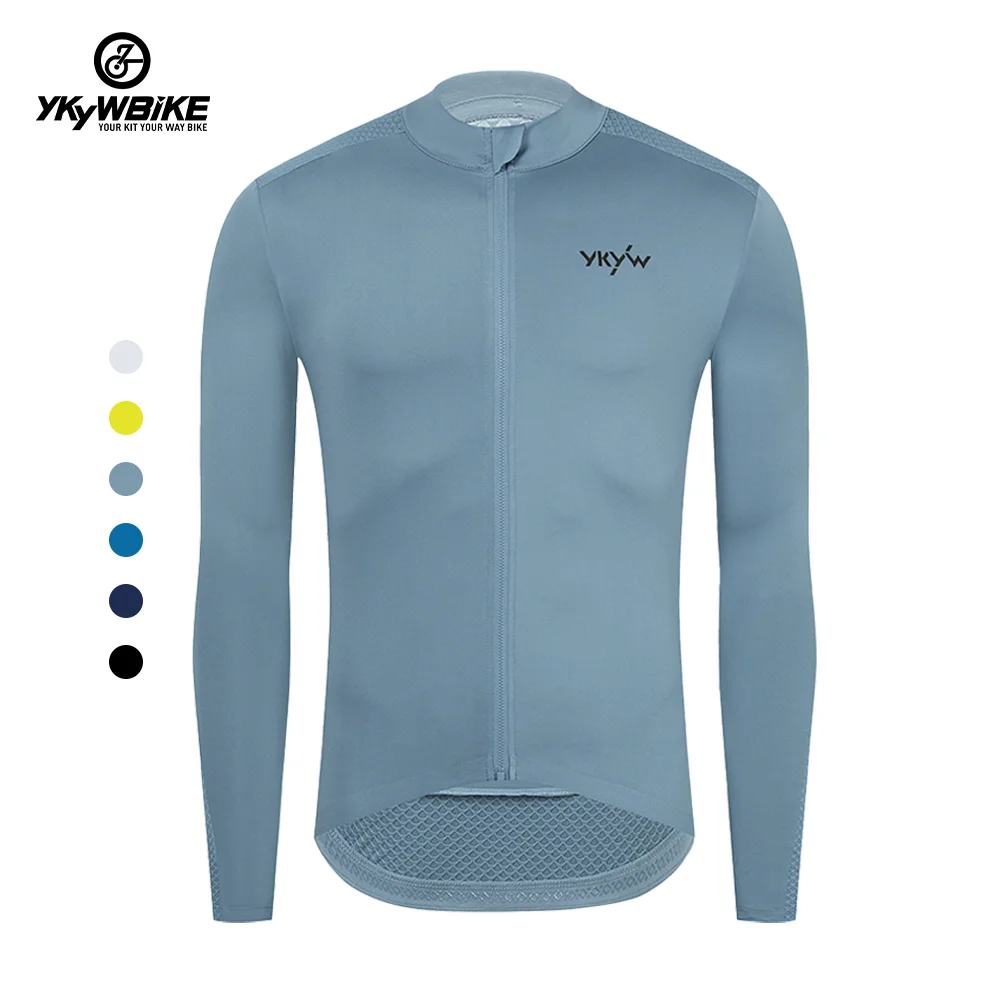Ykywbike-ropa de bicicleta para hombre, camiseta transpirable de manga larga para Primavera ...