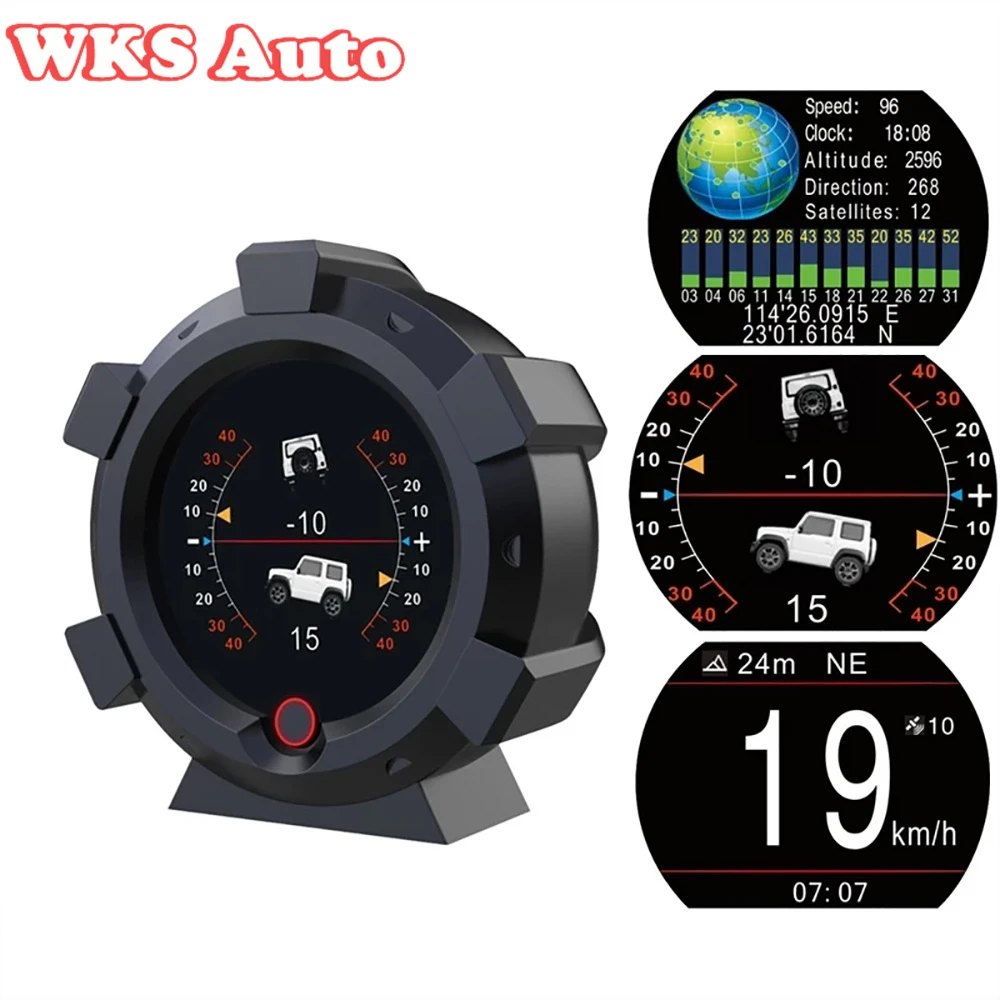 GPS Horizontal Slope Meter Inclinometer Speedometer Car Compass Pitch ...