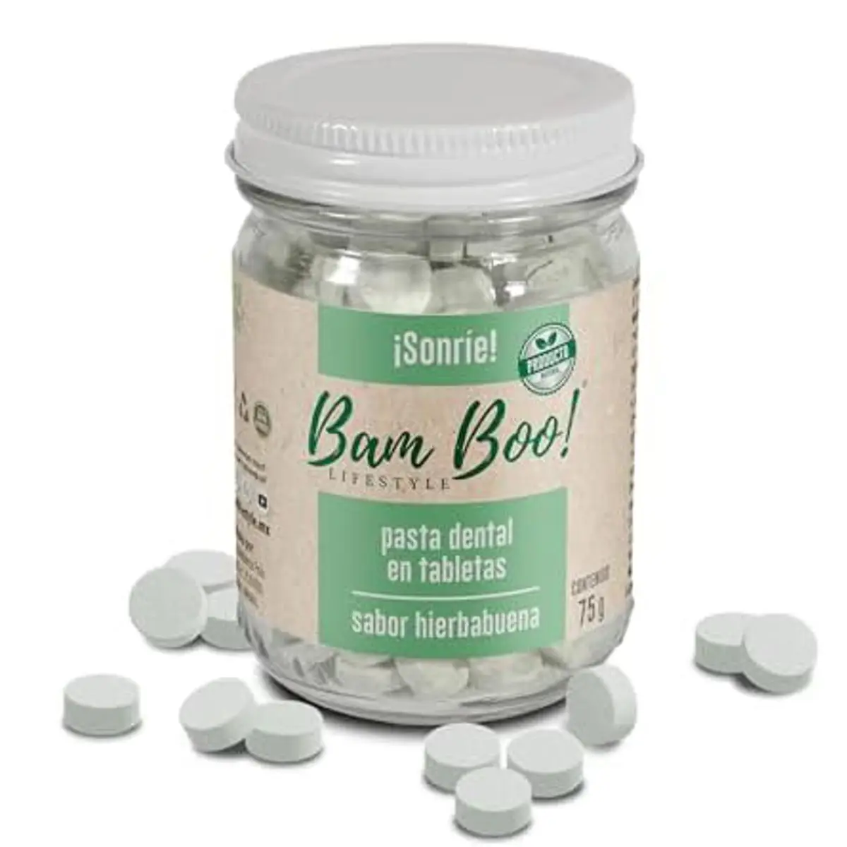 Solid toothpaste 75gr bottle spearmint flavor 225 pills approx. - AliExpress