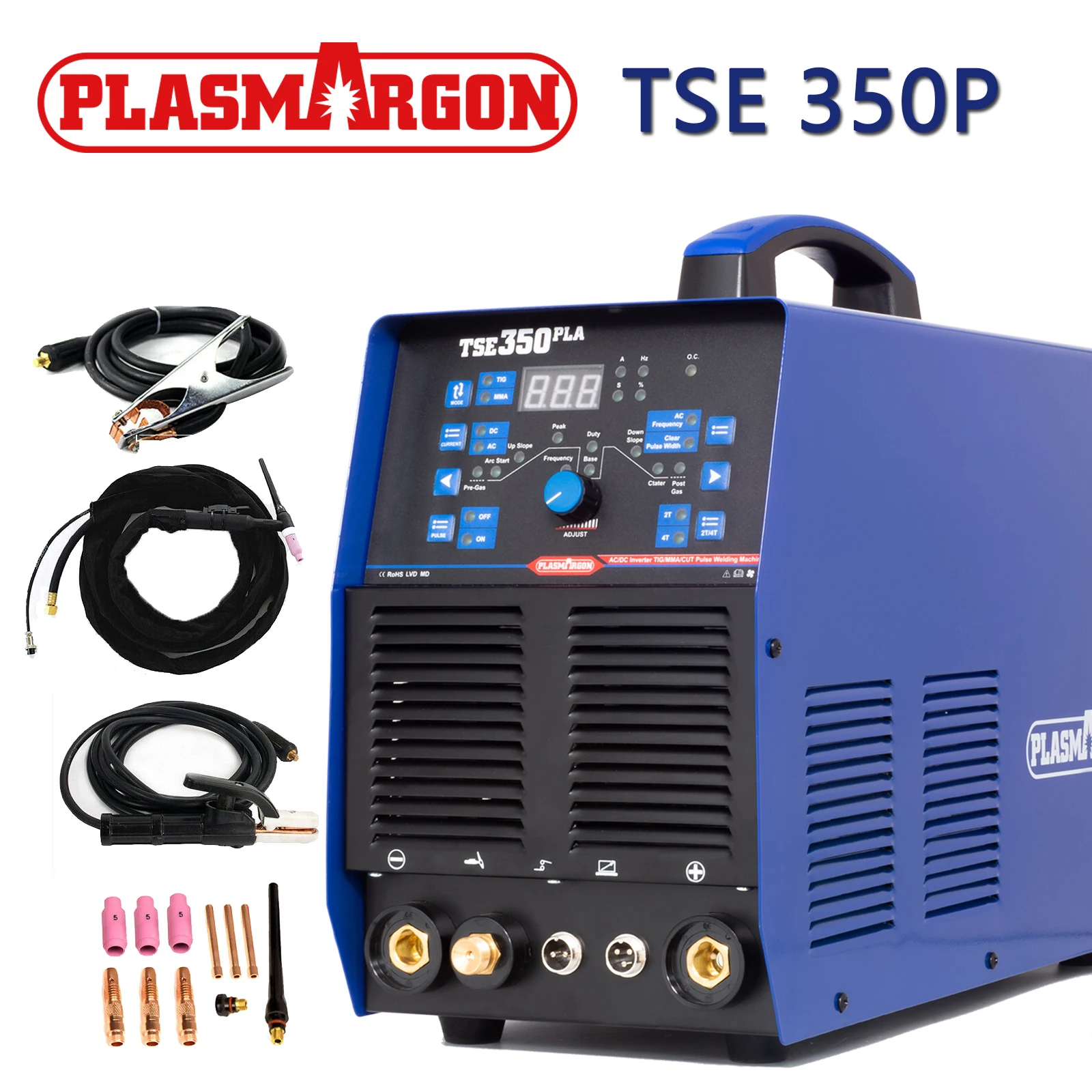 TSE350P AC/DC 350A Pulse Aluminum TIG Welder Stick ARC Inverter Automatic Welding Machine 110 ...