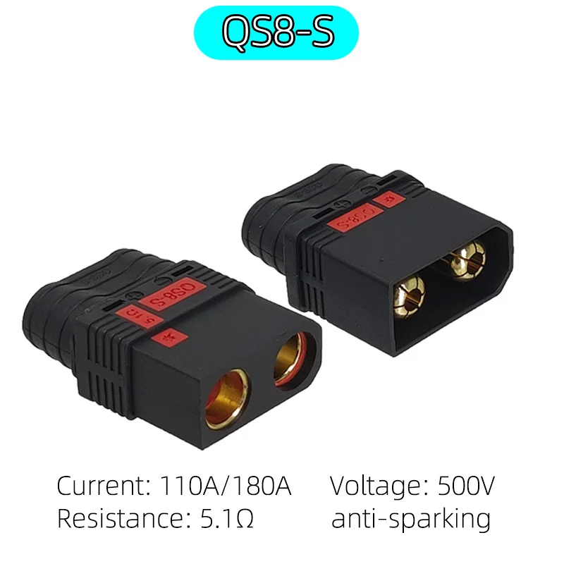 Black-QS8-high-current-male-female-pairs-connector-110A-500V ...