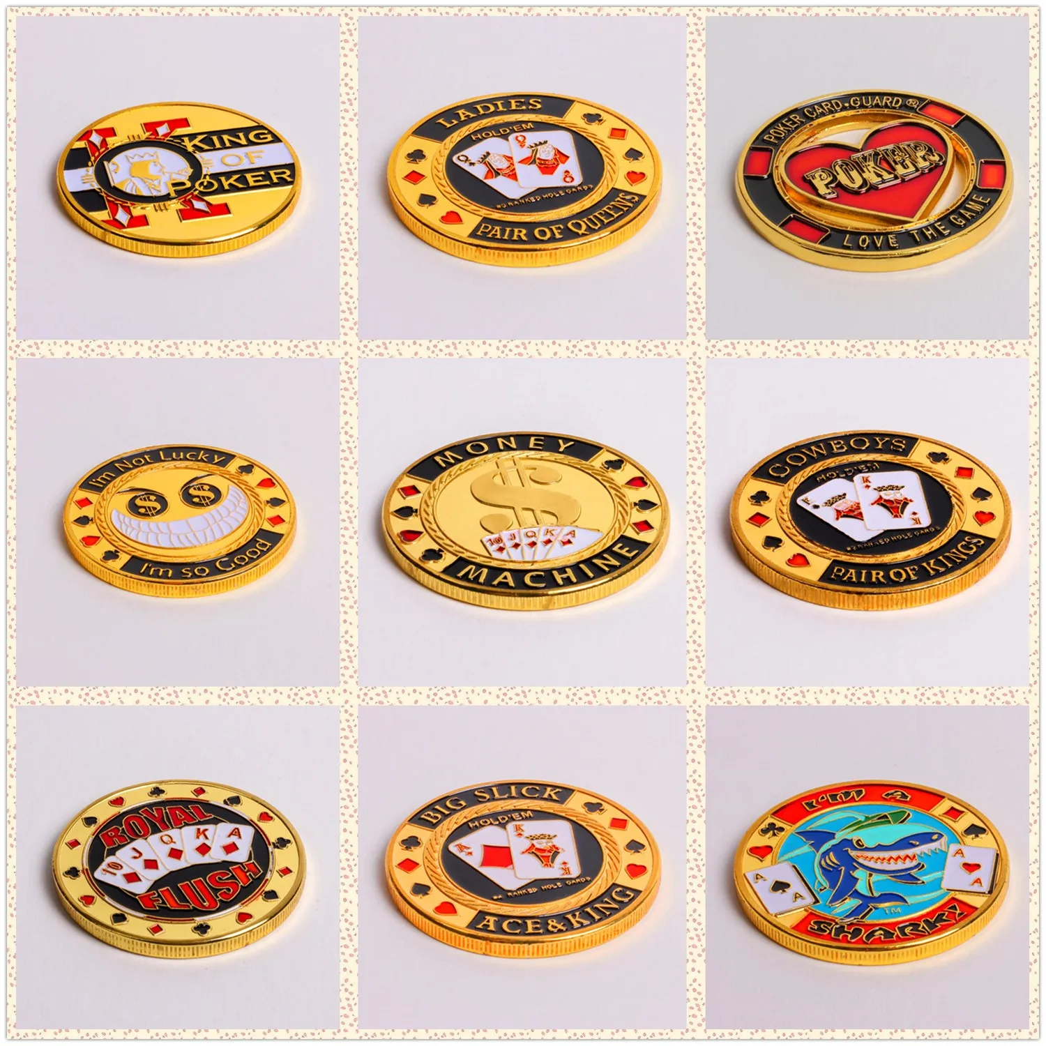 Poker-Cards-Guard-Protector-Metal-Token-Coin-Plastic-Cover-Pokerstar ...