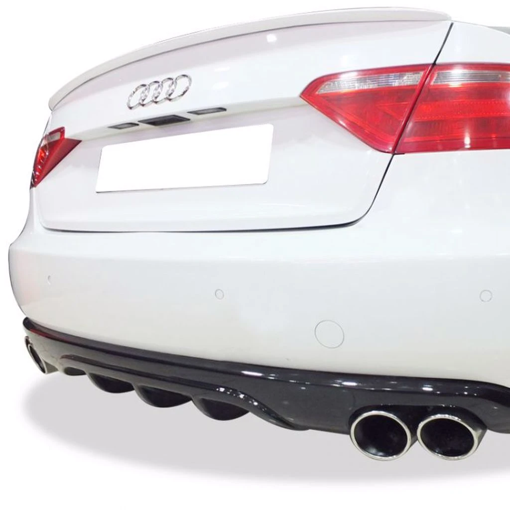 Rear Bumper Diffuser For Audi A5 B8 A-style (2009--2012) Coupe - Sedan ...