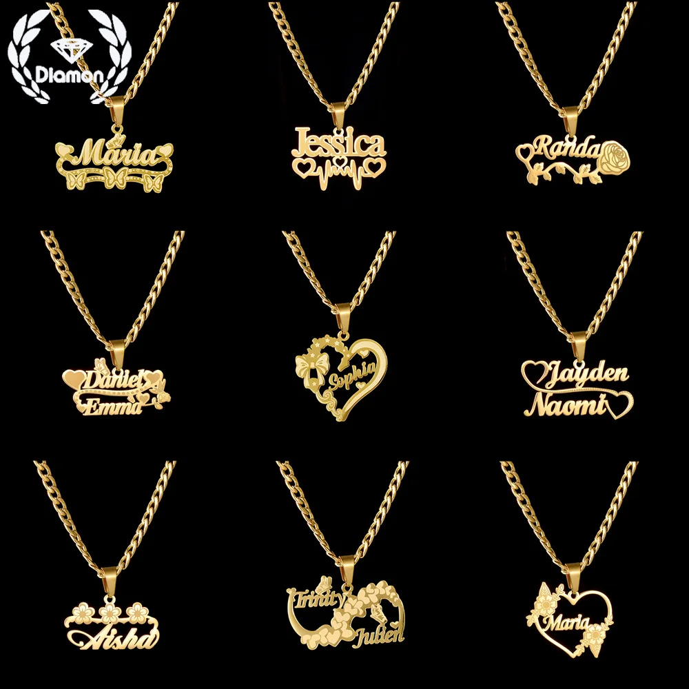 Diamon-50-cm-Personalized-Custom-Name-Necklace-Stainless-Steel-Jewelry ...