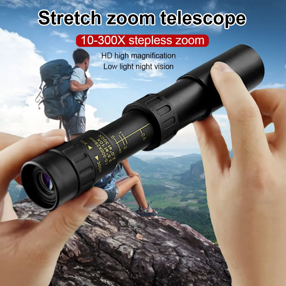 Monocular-Telescope-10-300X40-Continuous-Zoom-Hunting-3000M-Binoculars ...