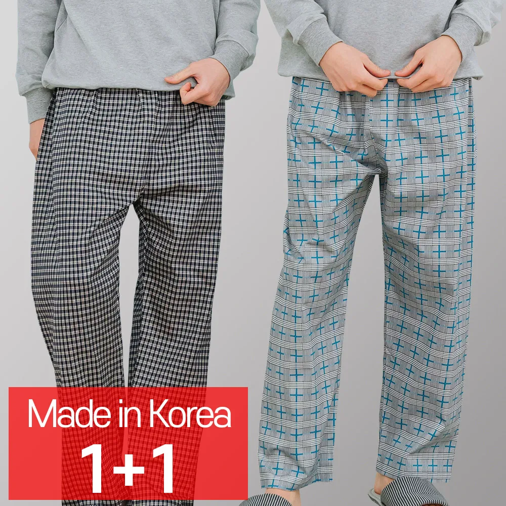 1-1-2-pieces-Men-s-check-pajamas-indichekeu-sibjabeulluchekeu-Korean ...