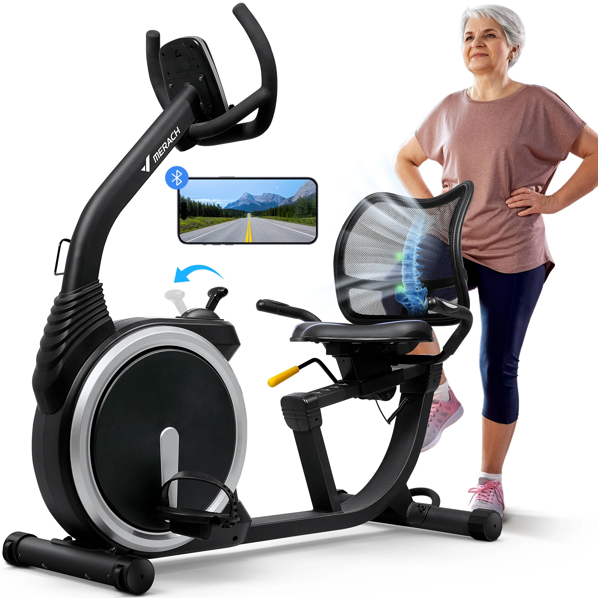 MERACH Recumbent Exercise Bike High-end for Home Light Commercial Bikes ...