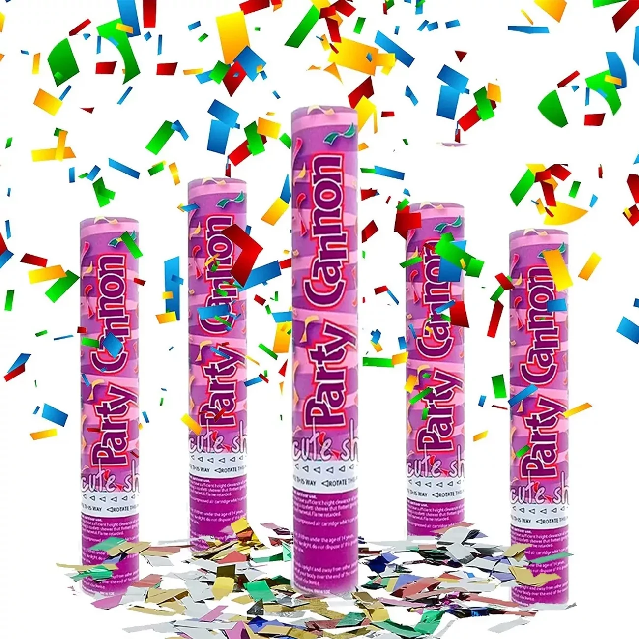 Metallic Confetti Cannon 30cm Bazooka Popper Batucada Party Celebrate ...