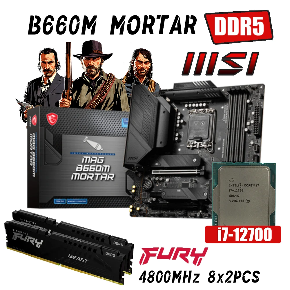 Kit MSI MAG B660M MORTAR DDR5 Placa mãe LGA1700 Com Processador Intel ...