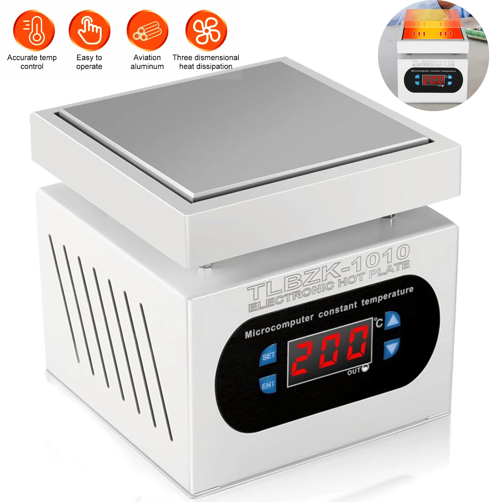 150-150mm-Heating-Station-Digital-Preheating-Platform-Electronic-Hot ...