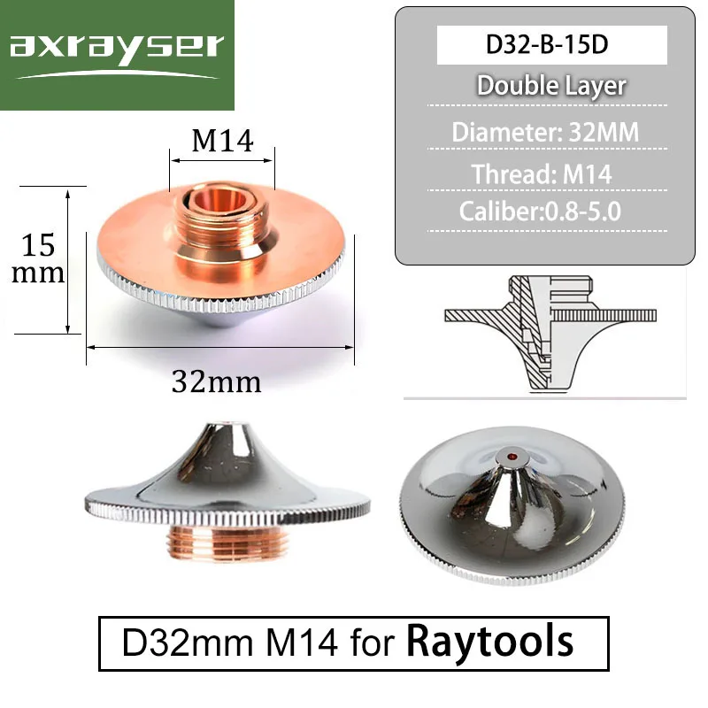 Raytools-Laser-Cutting-Nozzles-D32-M14-High-Speed-Fiber-Machine-Single ...