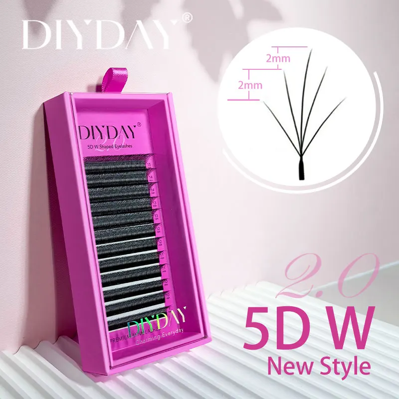 DIYDAY-New-Style-5D-W-Shape-Eyelash-Extensions-Different-lengths-5D-W ...