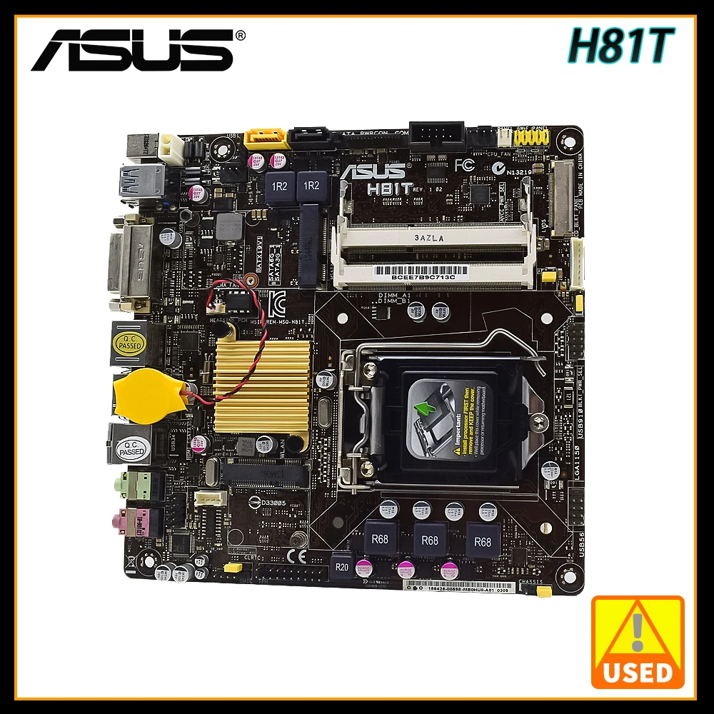 ASUS H81T 마더 보드 1150 마더 보드 DDR3 인텔 H81 지원 코어 i7 i5 i3 Cpu 미니 ITX HDMI ...