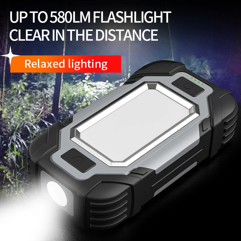 SUPERFIRE X102 USB Rechargeable Portable LED Flashlight COB Work Light Adjustable Waterproof ...