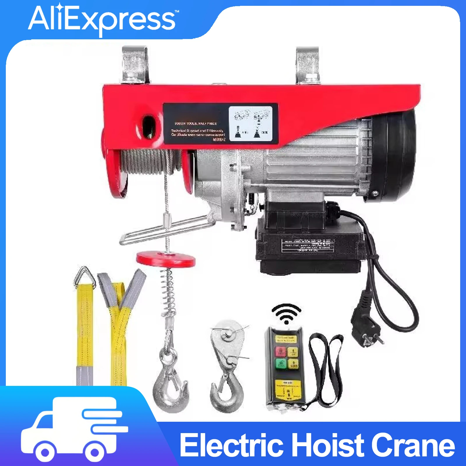 250kg-Electric-Hoist-Crane-Portable-Lifter-Overhead-Garage-Winch-with ...