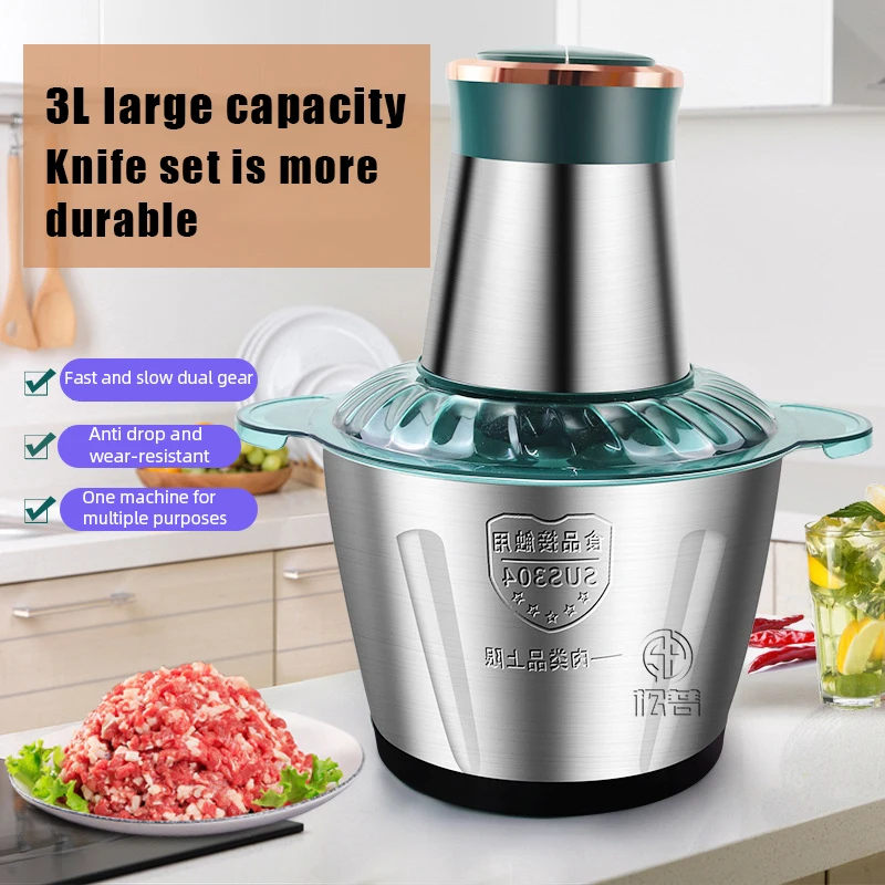 Electric-Meat-Grinders-3L-Food-Crusher-6S-Stainless-Steel ...