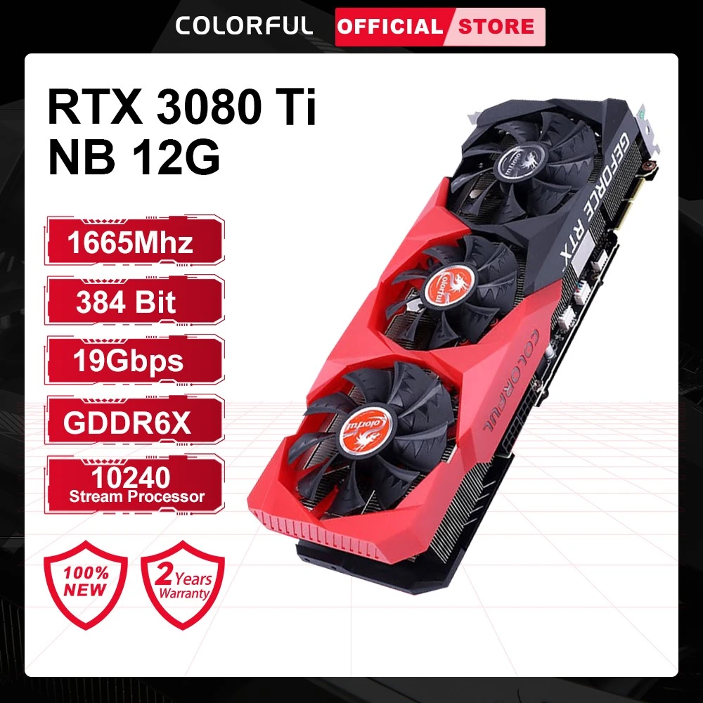 Graphics Card Colorful Rtx 3080 Ti Nb-v 12gb - No Lhr 19gbps 384 Bit ...