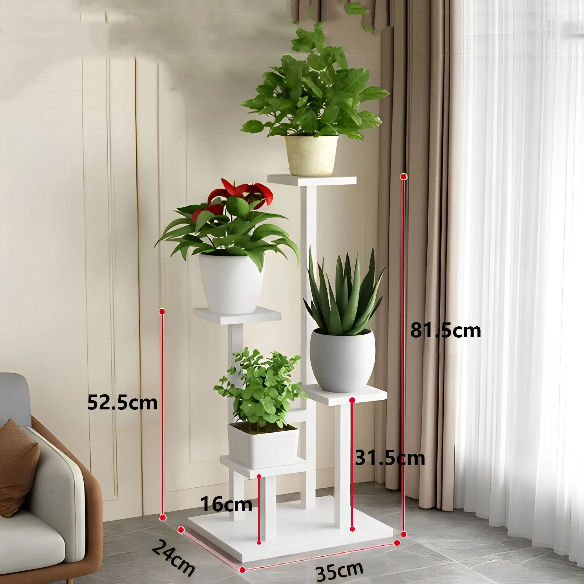 Wooden-Flower-Plant-Shelves-Pots-Stand-Multi-Stand-for-Pots-Indoor ...
