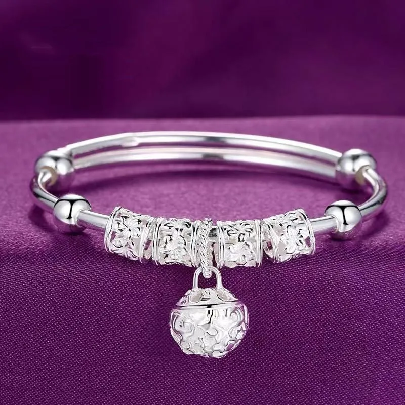 Exquisite-fashion-silver-plated-bell-bracelets-for-women-bangles-for ...