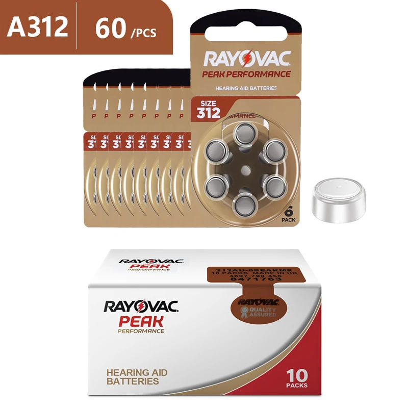 Hearing-Aids-Battery-A312-312A-ZA312-312-PR41-RAYOVAC-PEAK-Zinc-Air-312 ...
