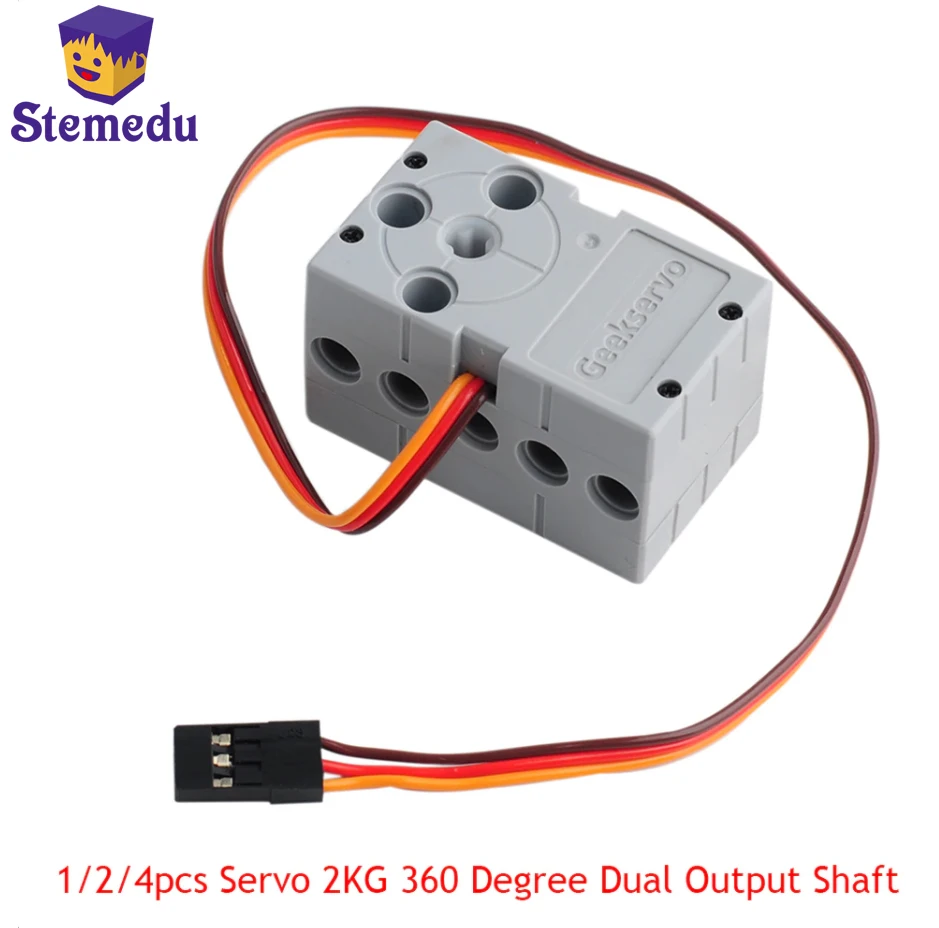 1-2-4pcs-Geekservo-2KG-Grey-Servo-360-Degree-Dual-Output-Shaft ...