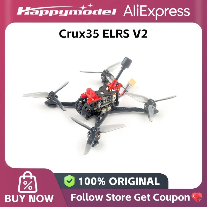 HappyModel Crux35 ELRS V2 3.5 Inch CrazyF411 4S Micro Freestyle FPV ...