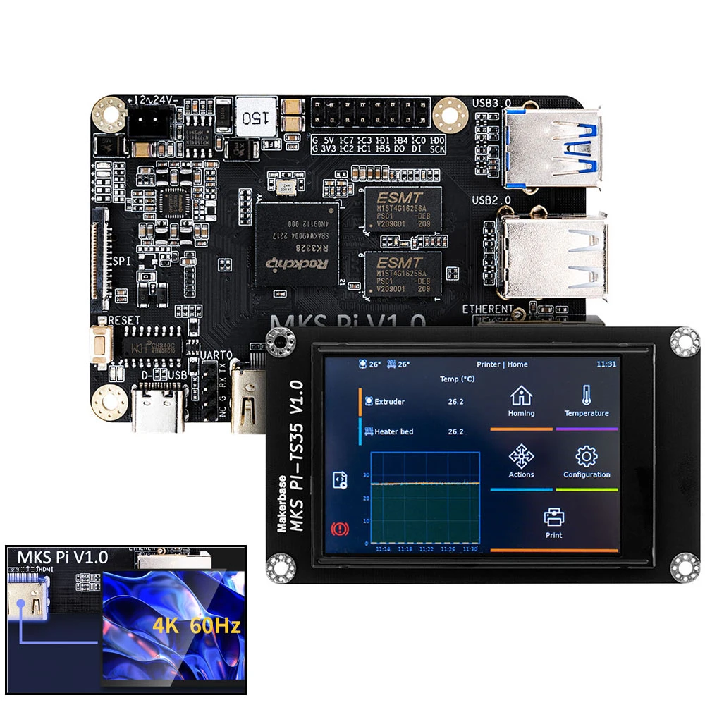 Mks Pi Motherboard With Quad-core 64bit Soc Onboard Run For Klipper For ...