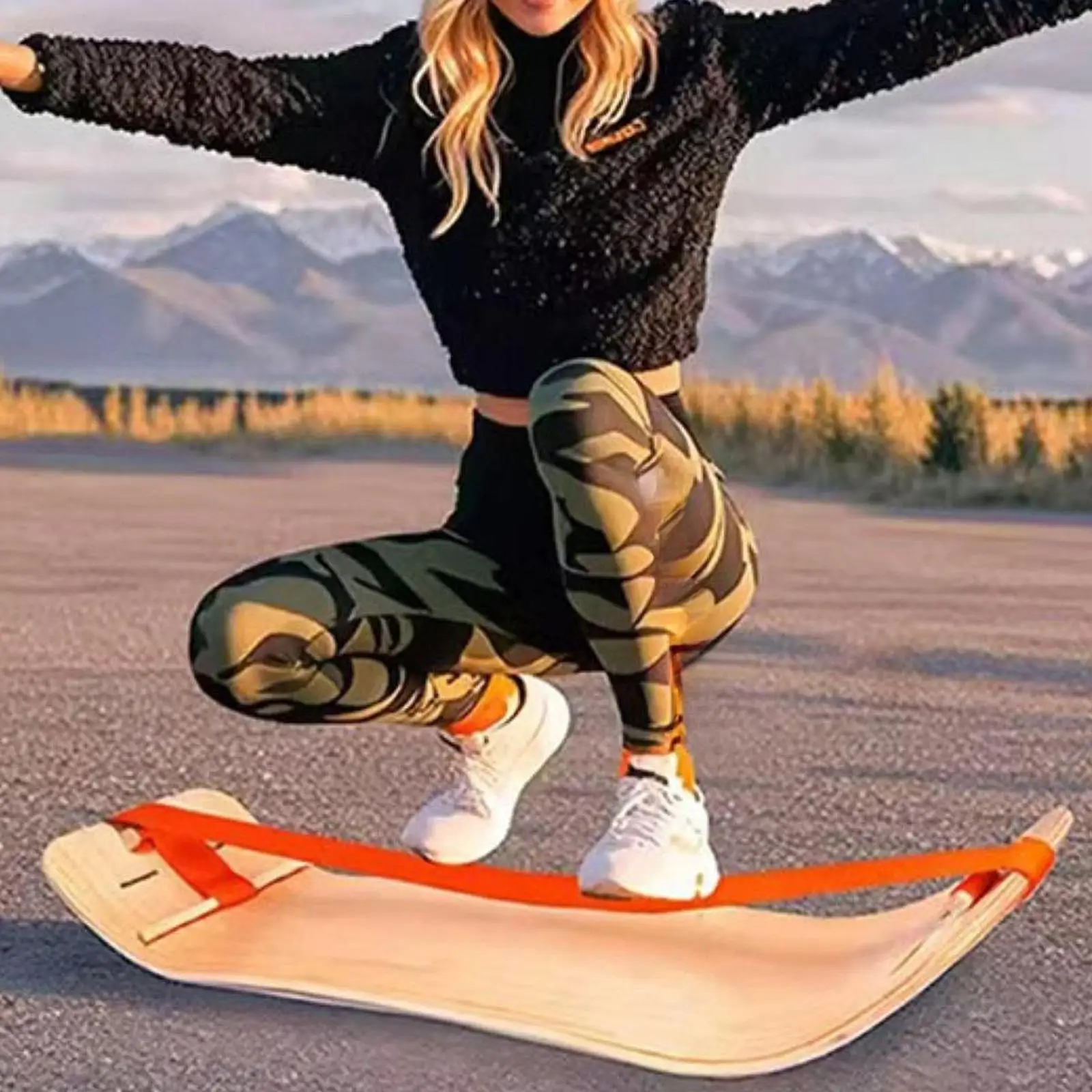 Wooden Balance Board Flexibility Stability Slack Board for Home Gym ...