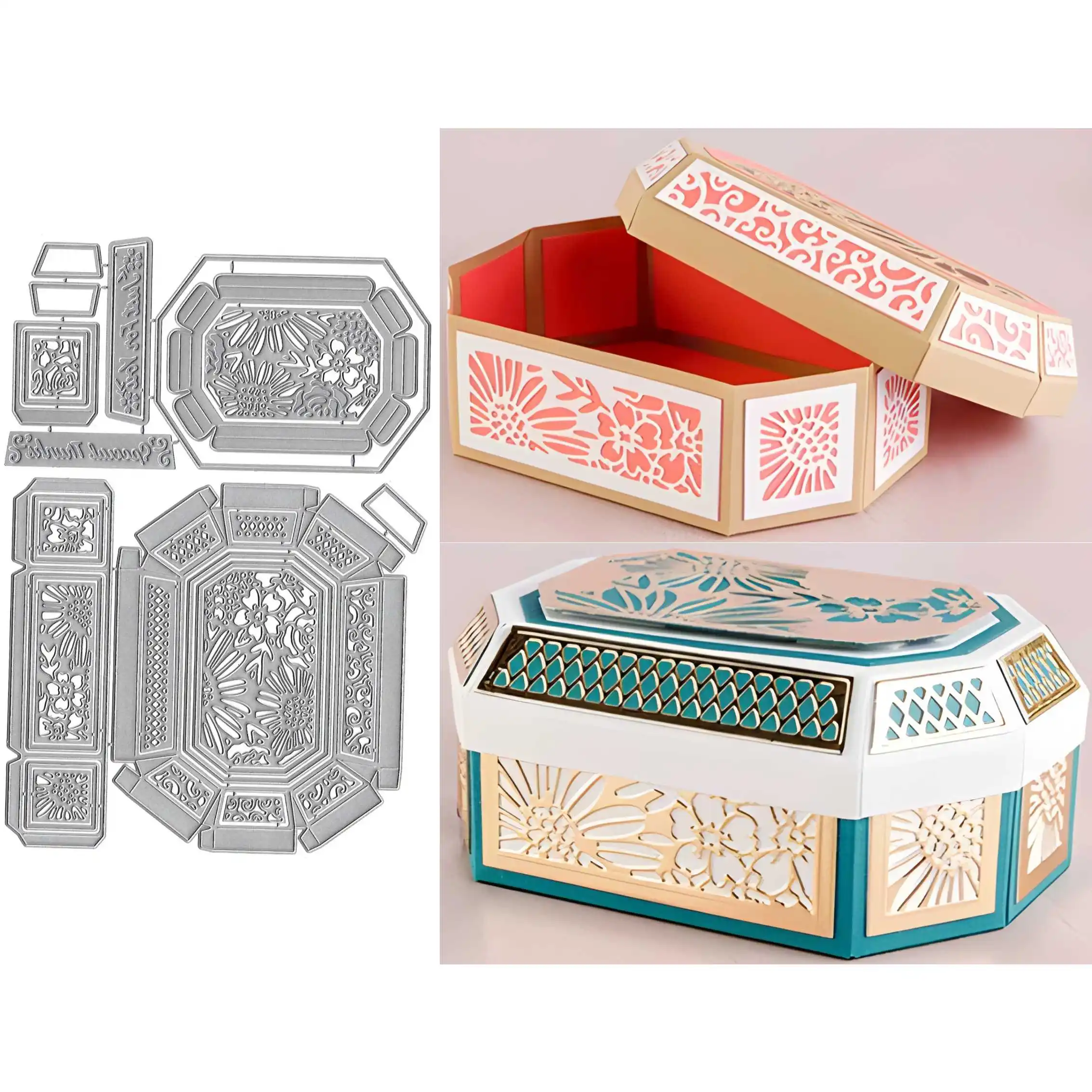 3D-Box-Metal-Cutting-Dies-Lattice-Pattern-Purse-Die-cuts-Set ...