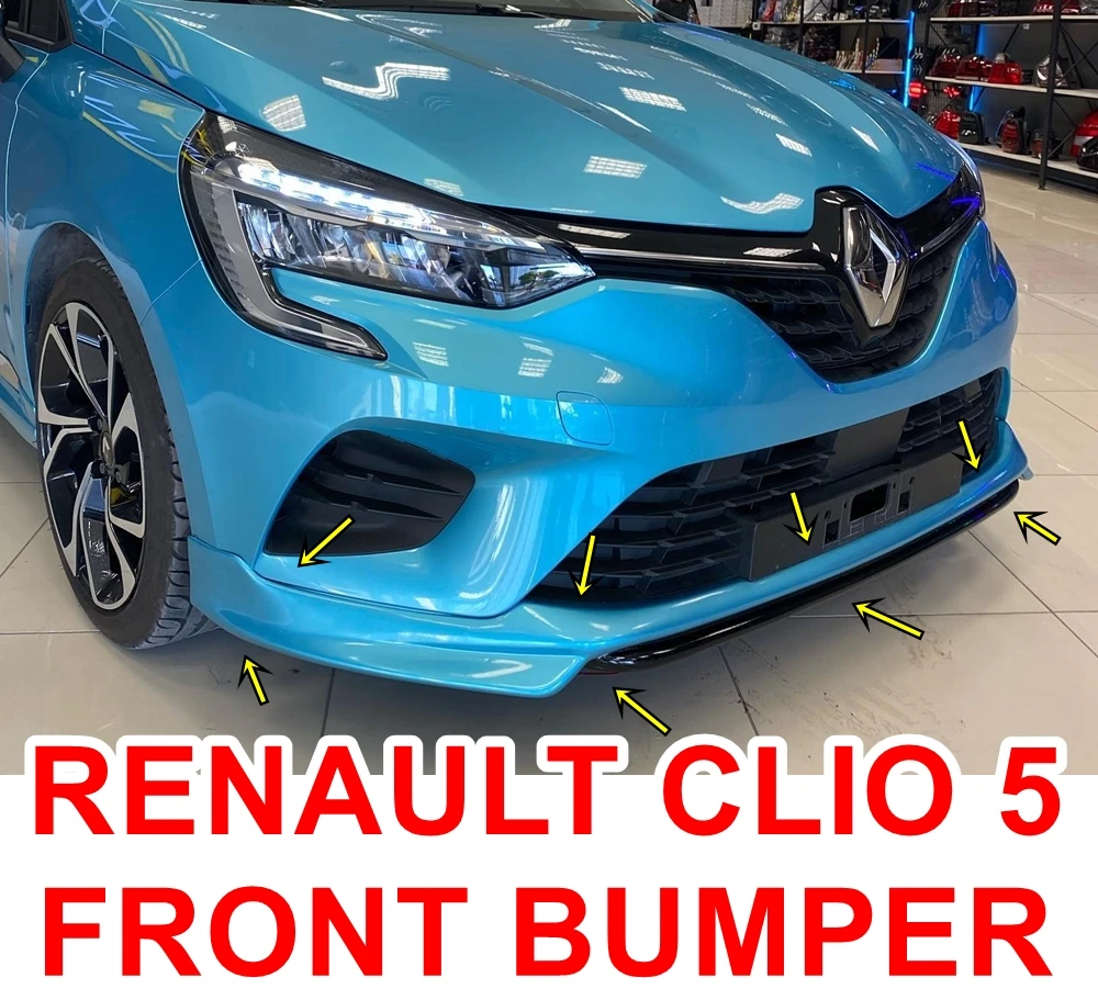 For Renault Clio 5 Front Bumper Attachment Lip 2019 2020 2021 2022 ...