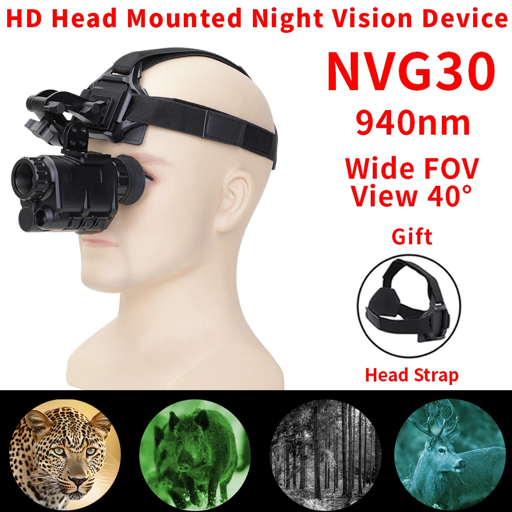 Wildgameplus NVG30 Helmet 940nm IR Night Vision Monocular Telescope ...