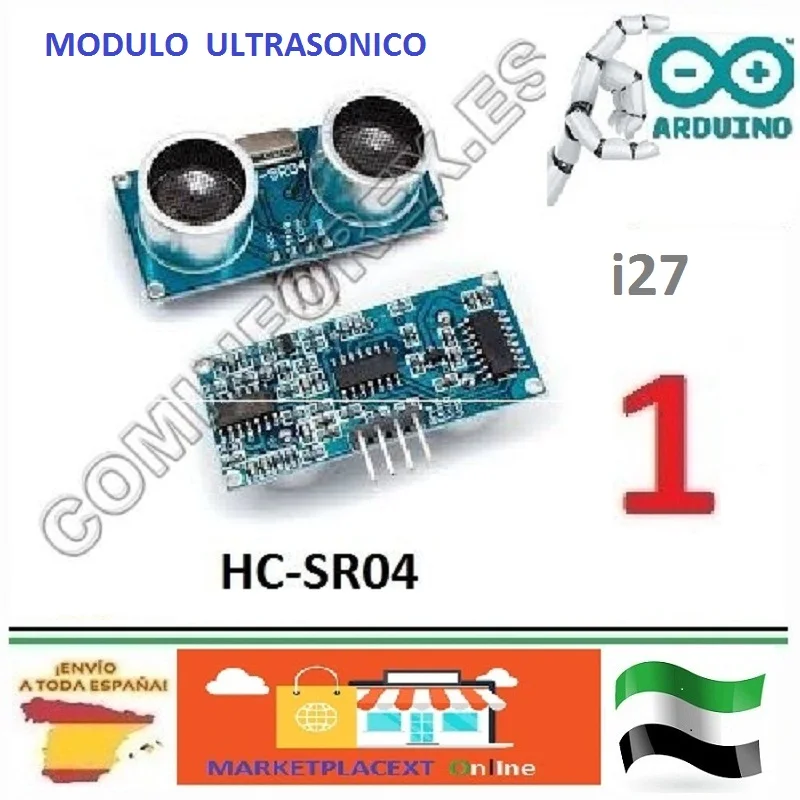 Módulo Ultrasónico HC-SR04, Sensor Transductor de Medición de Distancia ...