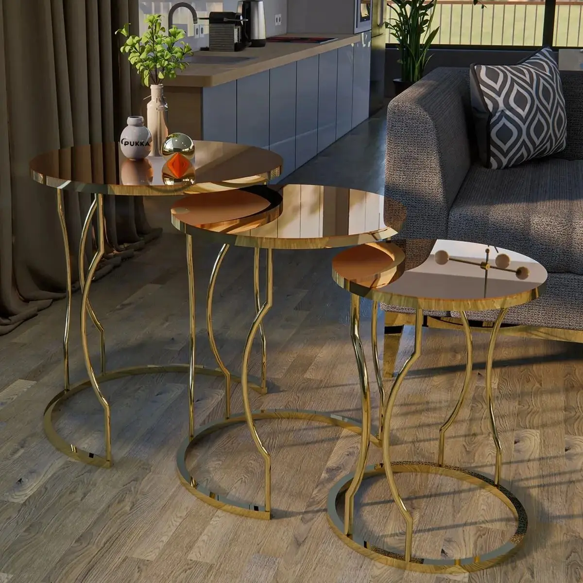 Luxury-Nesting-Tables-Set-of-3-Gold-Leg-Marble-Patterned-Unbreakable ...