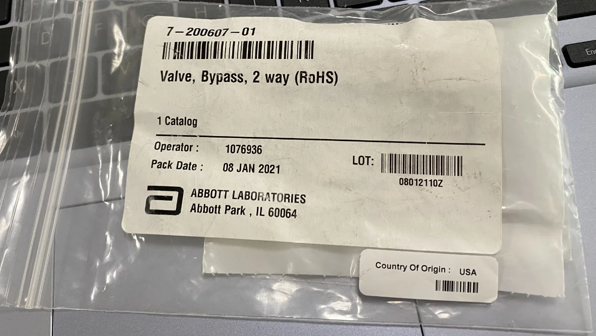 Abbott Valve, Bypass, 2way 7-200607-01 (new,original)